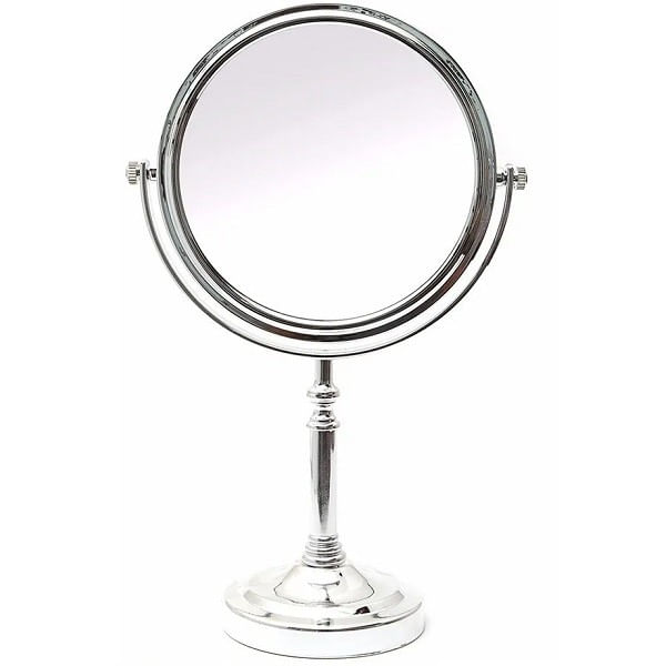 Espelho de Mesa Dupla Face Redondo 19CM com Pedestal 8215 Unyhome ... Espelho de Mesa Dupla Face Redondo 19CM com Pedestal 8215 Unyhome ...