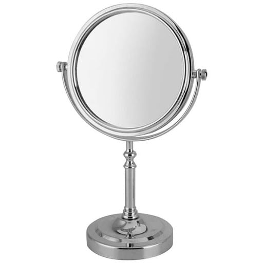 Espelho de Mesa Dupla Face Redondo 14cm com Pedestal 5215 Unyhome - Sacolão Espelho de Mesa Dupla Face Redondo 14cm com Pedestal 5215 Unyhome - Sacolão