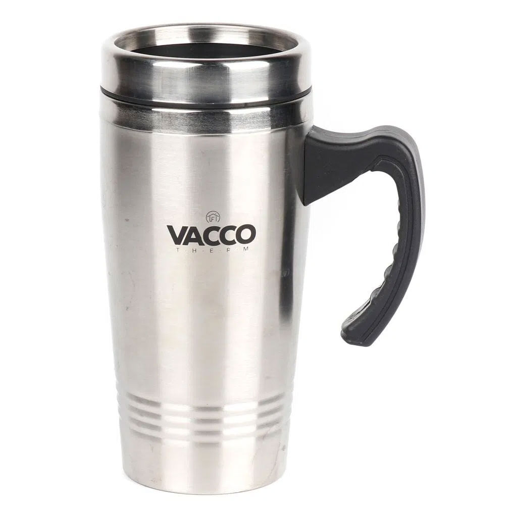 Caneca Térmica Inox 450ml Vacco - Sacolão.com Caneca Térmica Inox 450ml Vacco - Sacolão.com