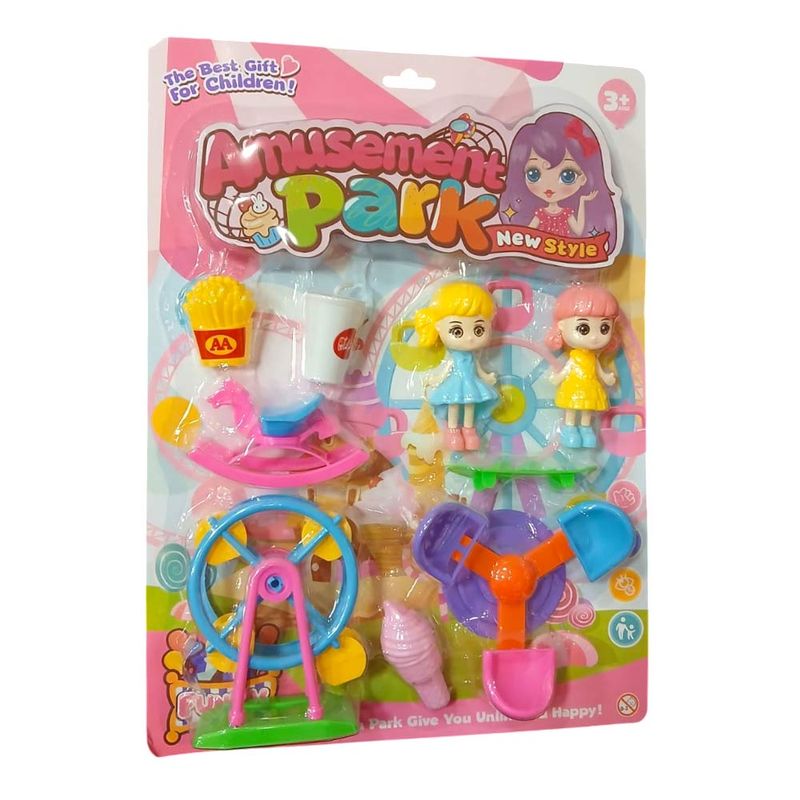 Brinquedo Infantil Parque de Diversões 9 Peças Domni - Sacolão